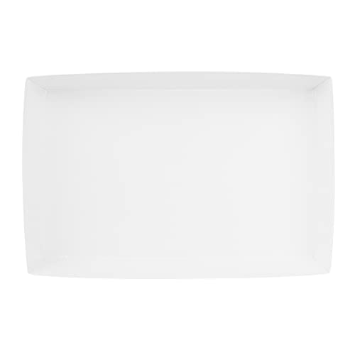 Restaurantware Matsuri Vision 9 x 6 x 1.5 Inch Large Sushi Trays 100 Greaseproof Sushi Packaging Boxes - Lids Sold Separately Disposable White Paper Sushi Containers For Entrees Or Desserts