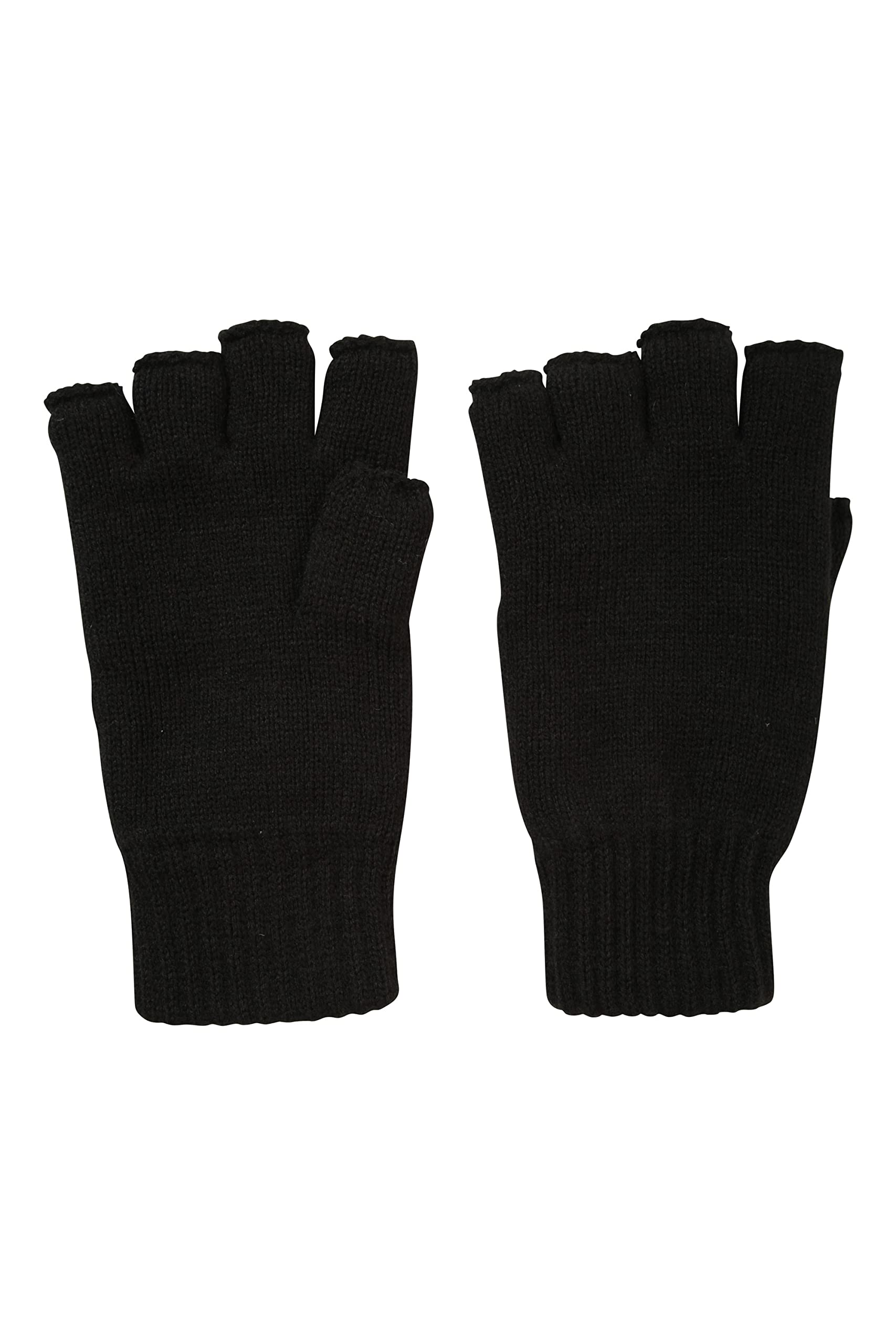Mountain Warehouse Fingerless Knitted Gloves - Light Ski Gloves Black