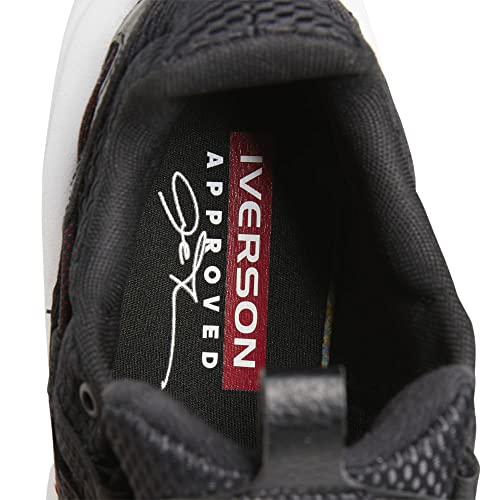 Reebok Unisex Solution Mid Basketball Shoe, Black/White/Vector Red, 11 US Men