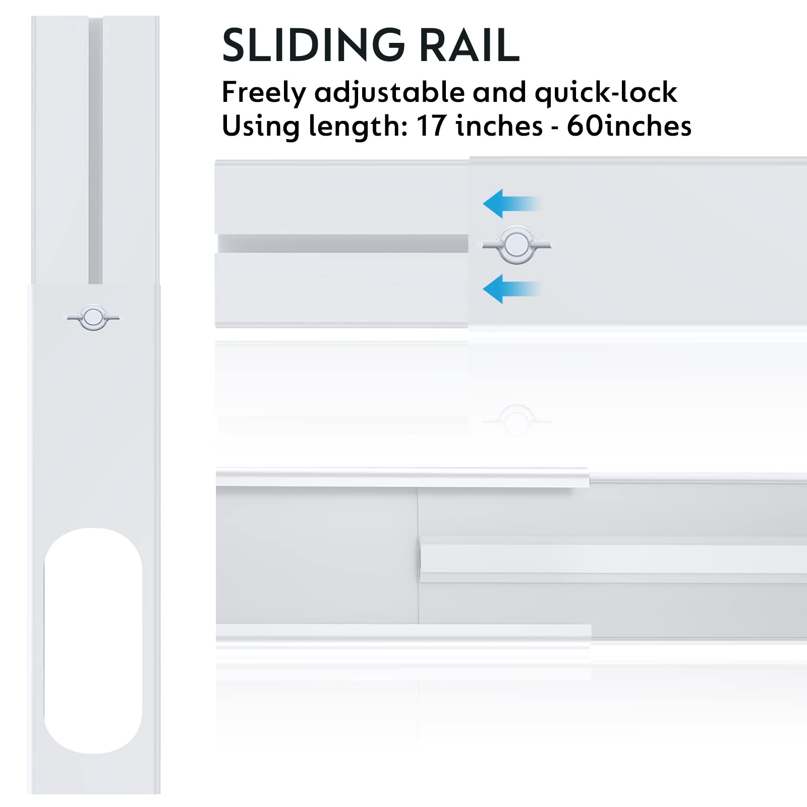 Sky Seeker ๐ฎ๐ฌ๐ฎ๐ฎ ๐๐๐ AC Window Kit,Universal Portable Air Conditioner Window Kit with 2in1 Coupler for Exhaust Hose of 5.1/5.9 Inches With 4 Sliding Seal Plates Adjustable Length from 17" to 60"