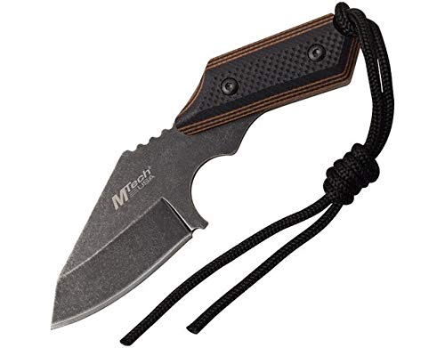 MTech MT-20-89BRD Black Brown 2.75" Black Hunting Fixed Blade Knife + Sheath