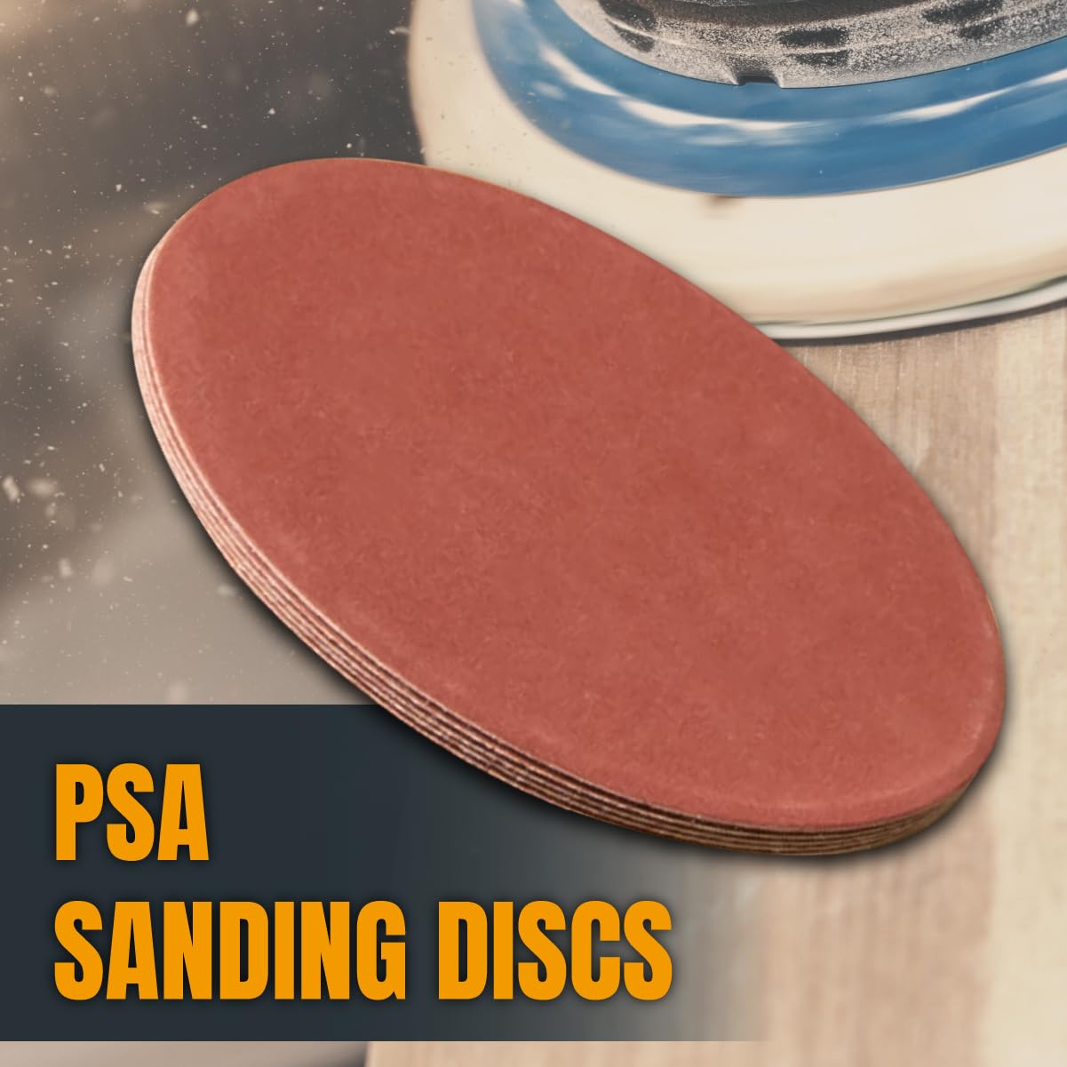 POWERTEC 110341V 9-Inch PSA Aluminum Oxide Adhesive Sanding Disc 5 pcs of Each Grits: 60/80/100/120/180/240, 30 PK