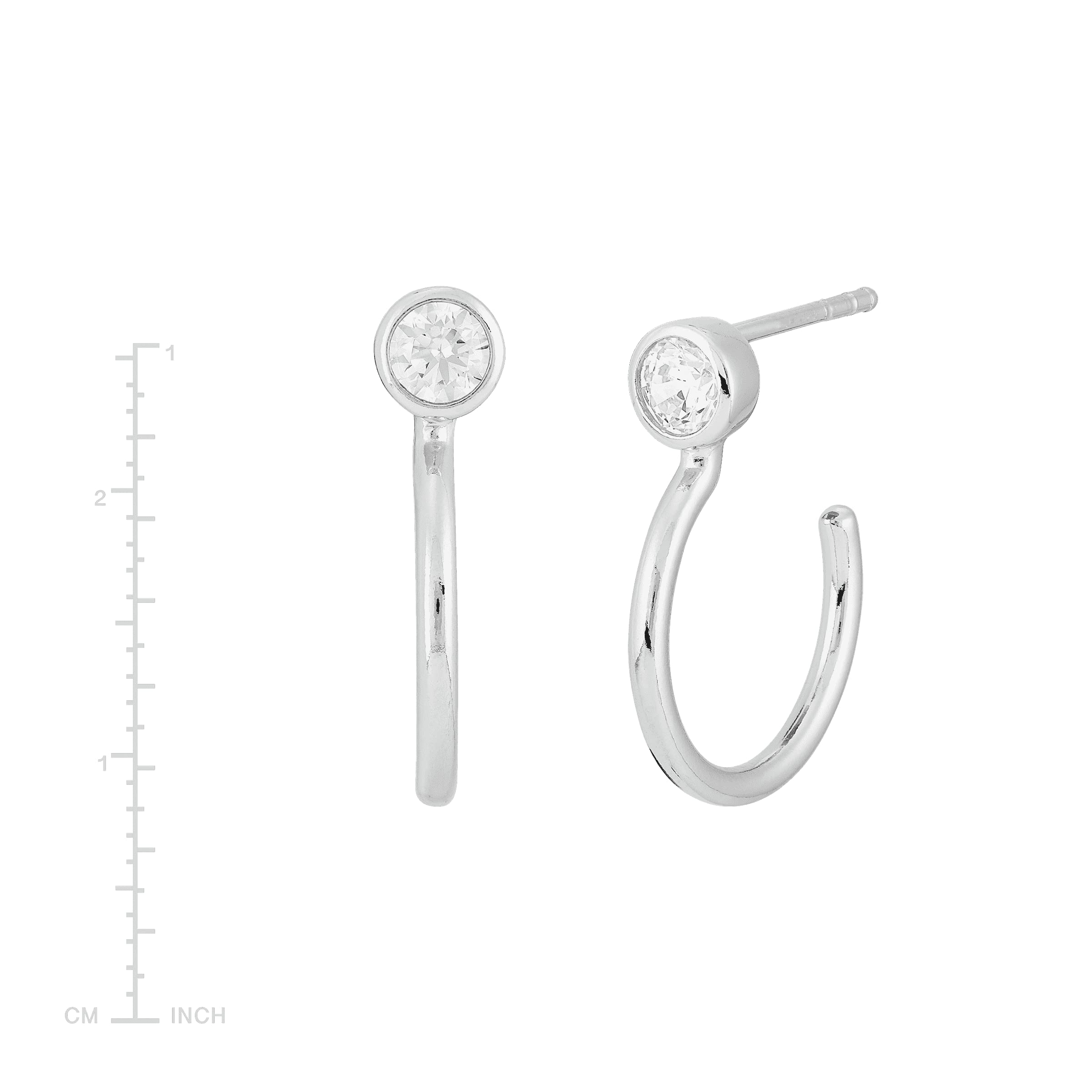 Silpada 'Ignite the Light' Cubic Zirconia Hoop Earrings in Sterling Silver