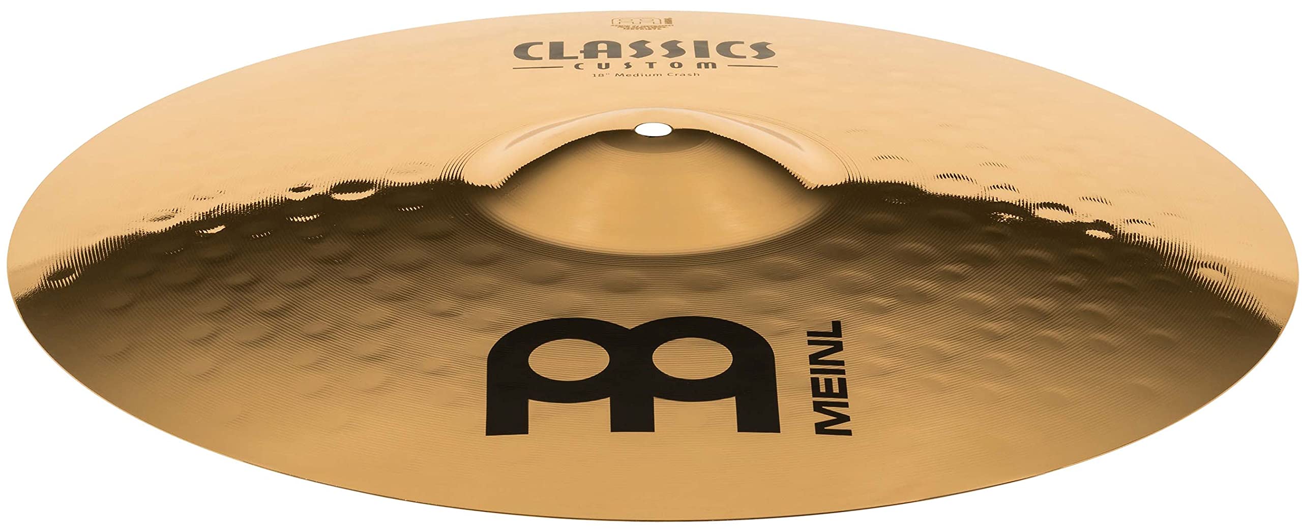 Meinl 18" Medium Crash Cymbal - Classics Custom Brilliant - Made in Germany, 2-YEAR WARRANTY (CC18MC-B)