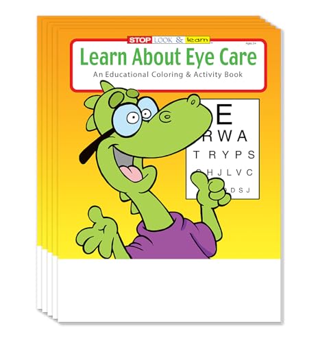 ZoCo - Learn About Eye Care - Coloring Books (50 Bulk Pack, Without Crayons) - Optometrist, Eye Doctor Gifts - Games, Puzzles, Activities for Kids