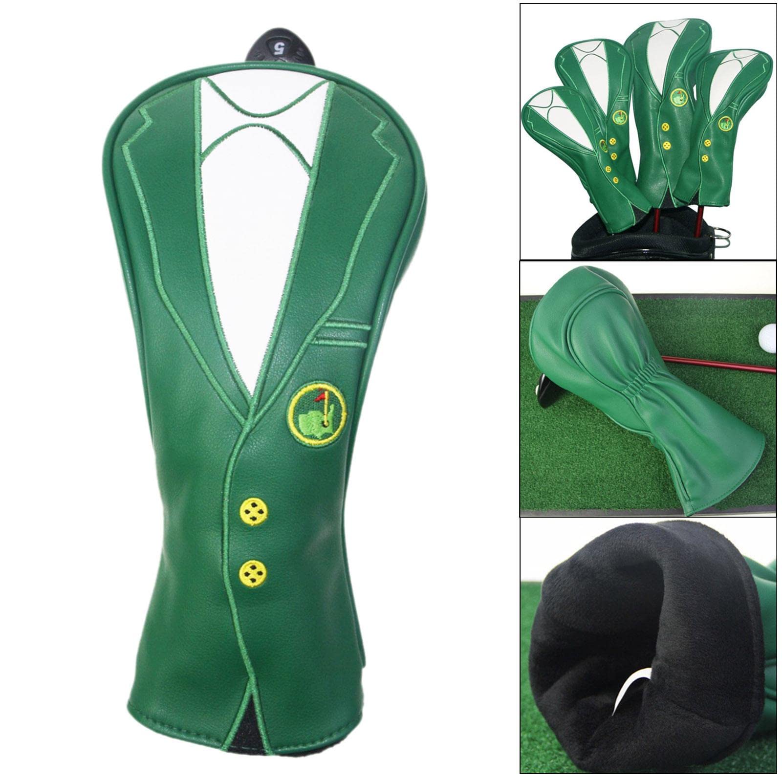 SM SunniMix Golf Wood Headcover Durable Fleece Lining No.1/3/5 UT Drivers Covers 400cc Head Cover Protector Guard Golfer Gift Protect Sleeve Accessories - No.5