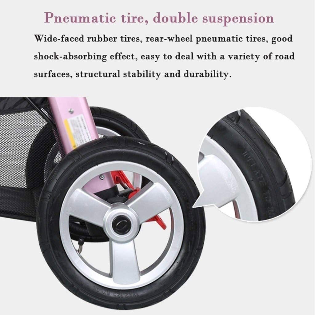 WYFDP Baby Stroller, High Landscape Can Sit and Lie Lightweight Folding Stroller, Baby Child Two Way Trolley