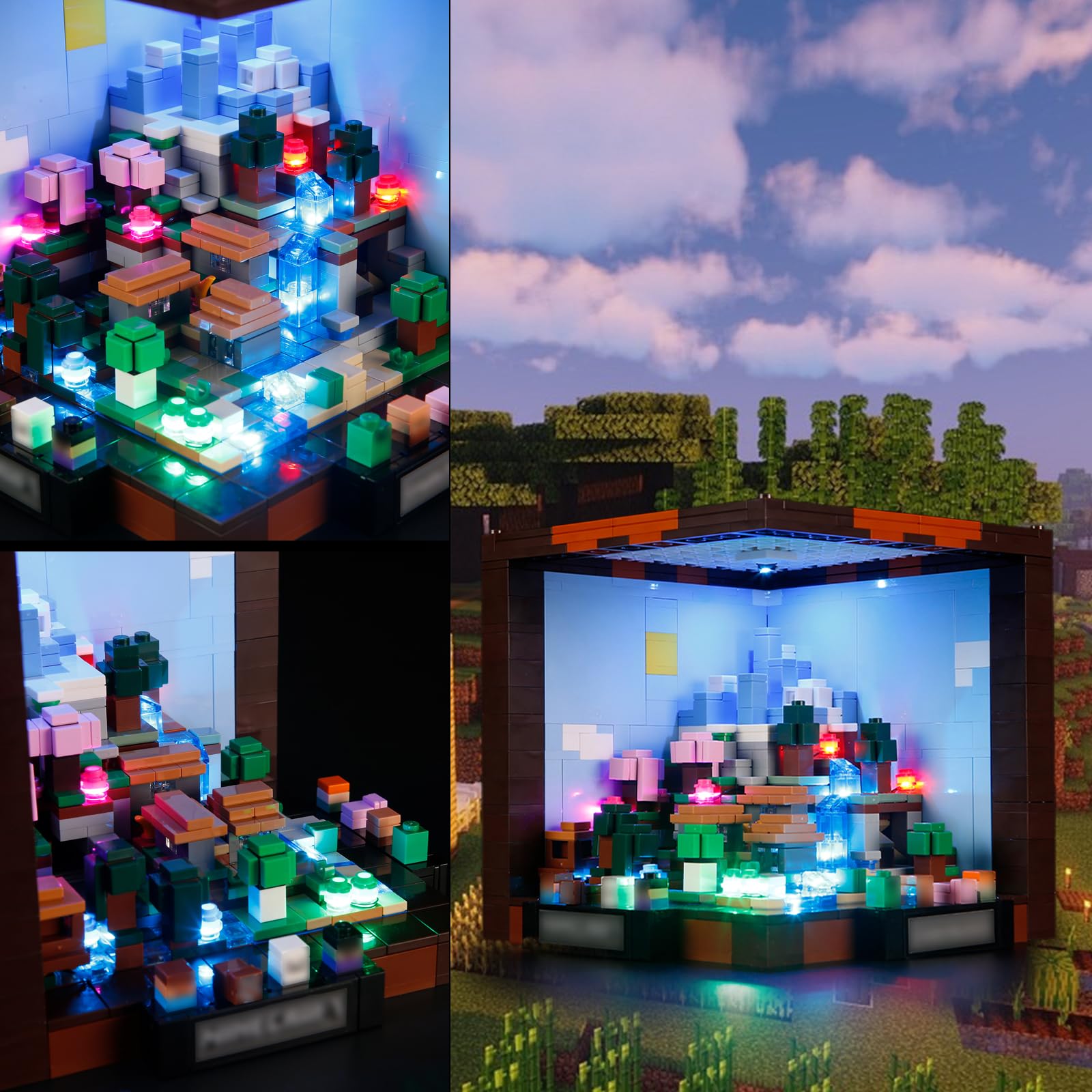 Vaodest LED Light for Lego Minecraft The Mushroom House 21179 Set,Design and Configuration Compatible with Model 21179(LED Light Only, Not Building Block Kit)