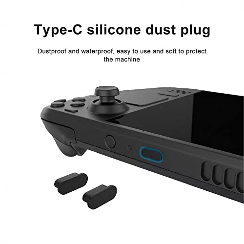 TGDPLUE Protect Skin Set for Steam Deck with Touch pads Skins,Auxilliary Buttons Skin,4 Thump Grip Caps,Rubber Dust Plugs