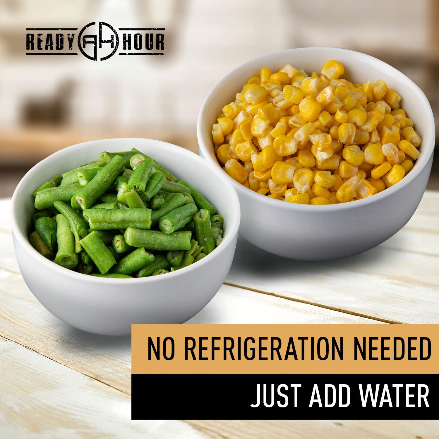 Ready Hour, Fruit & Veggie Mix, Real Non-Perishable Freeze-Dried Food, 30-Year Shelf Life, Portable Emergency and Adventure Food Supply, Durable Flood Safe Container, 56 Servings