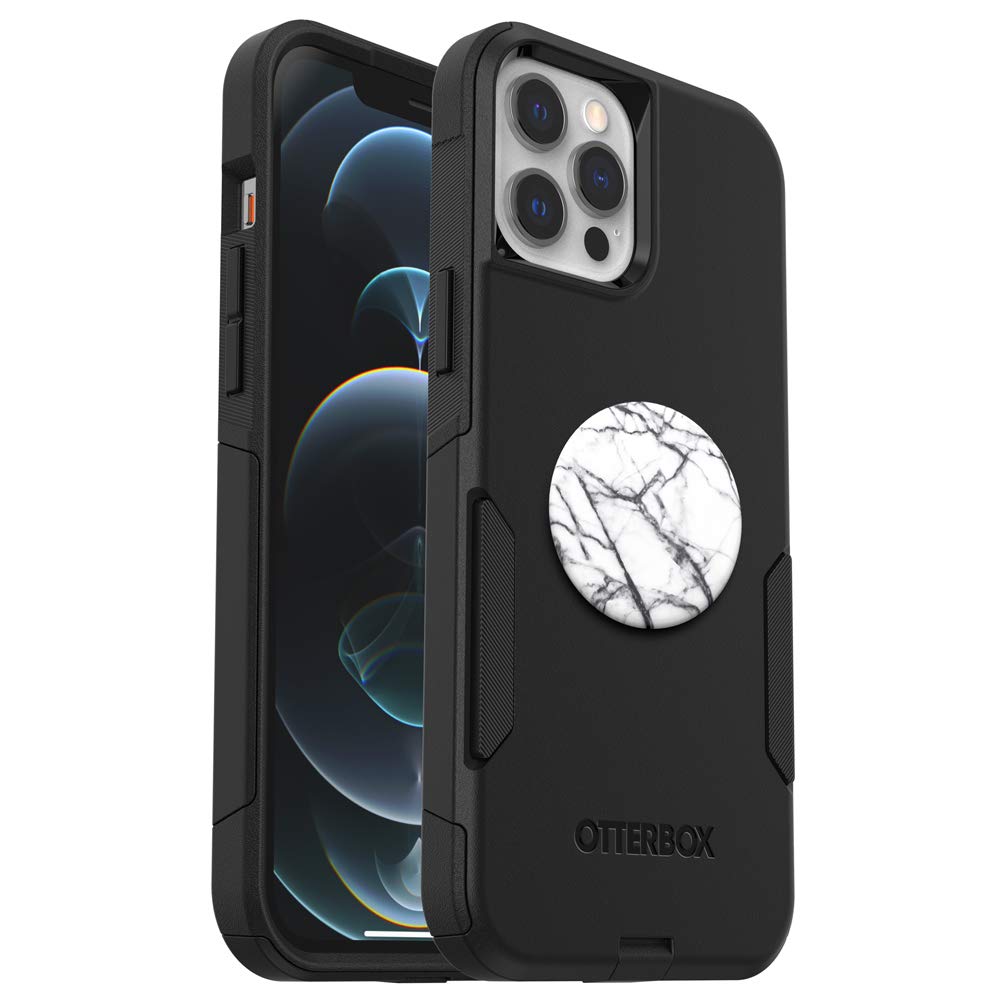 OtterBOX Bundle COMMUTER SERIES Case for iPhone 12 Pro Max - (BESPOKE WAY) + PopSockets PopGrip - (Blue Marble)