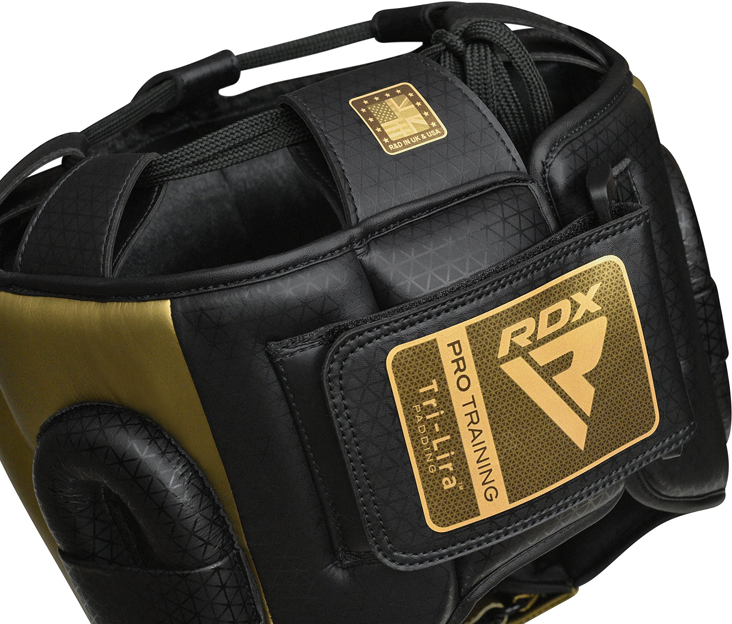 RDX Headgear for Boxing and MMA Training, Maya Hide Leather Kickboxing Martial Arts Grappling Taekwondo Sparring Helmet Head Wear