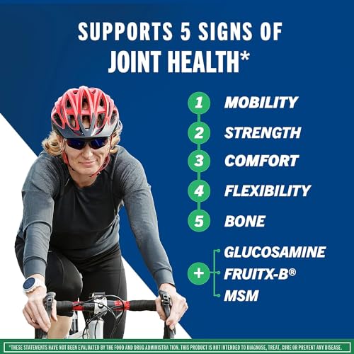 Move Free Advanced Plus MSM Coated Tablets, Joint Health Supplement with Glucosamine and Chondroitin, 120 Count, Pack of 2