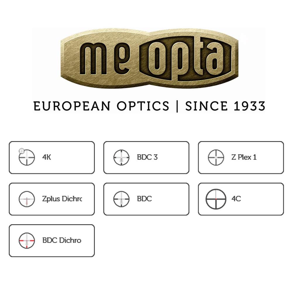 MEOPTA Optika6 3-18x56 30mm SFP Second Focal Plane Hunting Scope, 3-18x56 DichroTech BDC