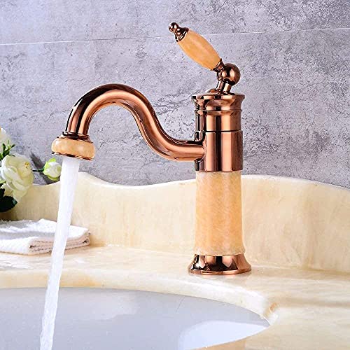 WHLMYH Sink Tap,Kitchen Bathroom Sink Tap,Bathroom Kitchen Leak Proof Faucet,Save Now Water,Ceramic Single Hole Valve Single Handle Bath
