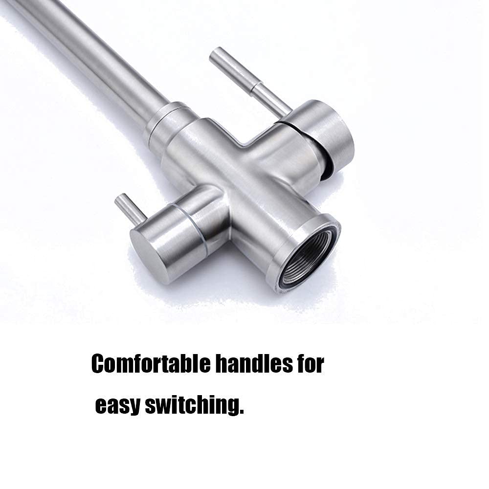 WHLMYH Sink Tap,Kitchen Bathroom Sink Tap,Warm Home Purified Water Kitchen Multifunctional Double Double Tap Water Purifier Drinking Water