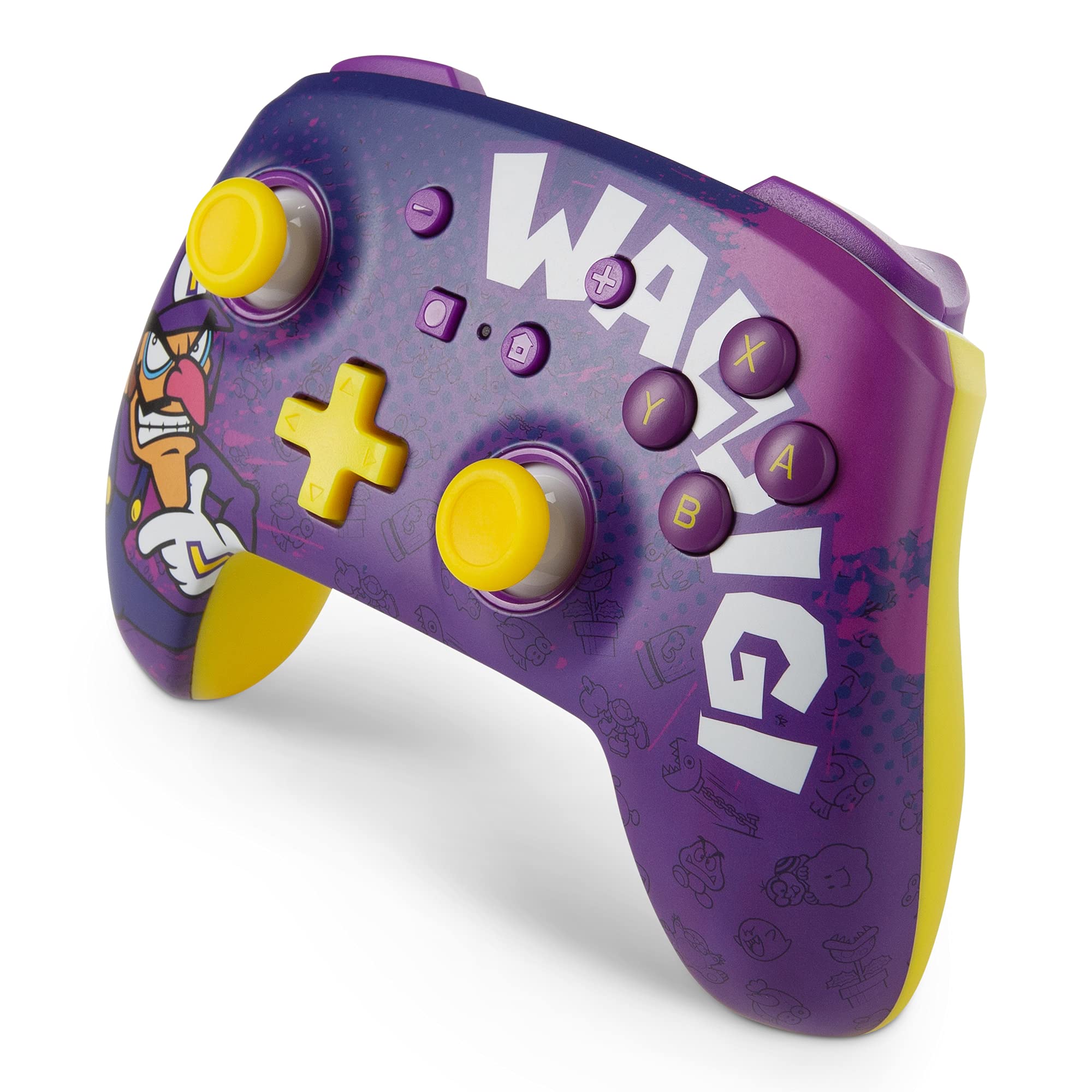 PowerA Enhanced Wireless Controller for Nintendo Switch - Waluigi, Nintendo Switch Lite, Gamepad, game controller, Bluetooth controller, rechargeable