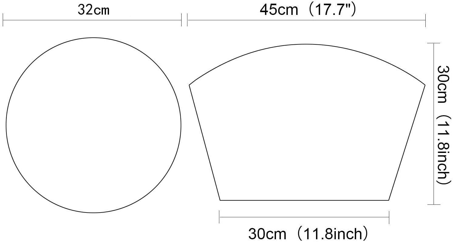 SHACOS Round Table Placemats Set of 5 Wedge Shaped Place Mat with Round Centerpiece Mat Heat Resistant Table Mats Washable (5, Gray White)