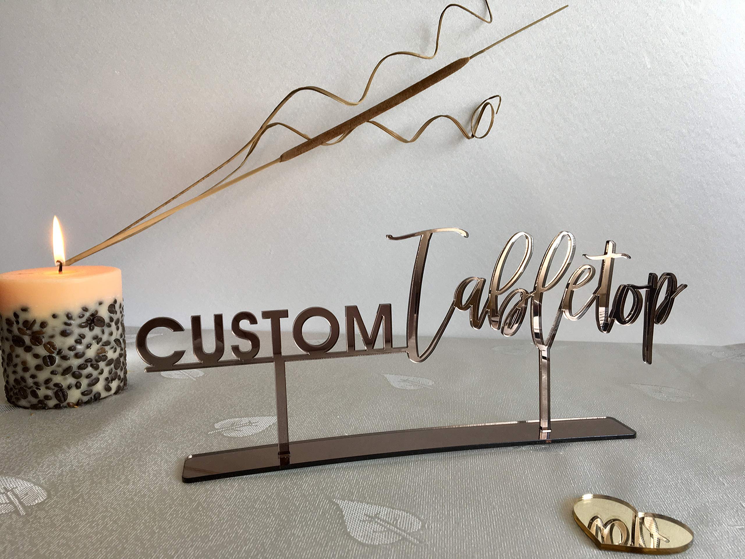 Your Custom Text Here Tabletop Sign Hashtag Personalized Wedding Calligraphy Laser Cut Acrylic Freestanding Sweetheart Table Decorations Desert Sign Party Welcome Wood Tag Home Decor Guestbook Signage