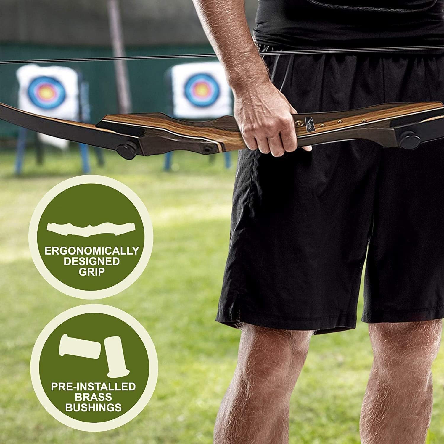 Samick Sage Takedown Recurve Bow Replacement Riser - Takedown Wooden Bow Handle - Compatible with Samick Sage Recurve Bow Limbs - Left-Handed for Hunting & Target Archery - Only Riser Included