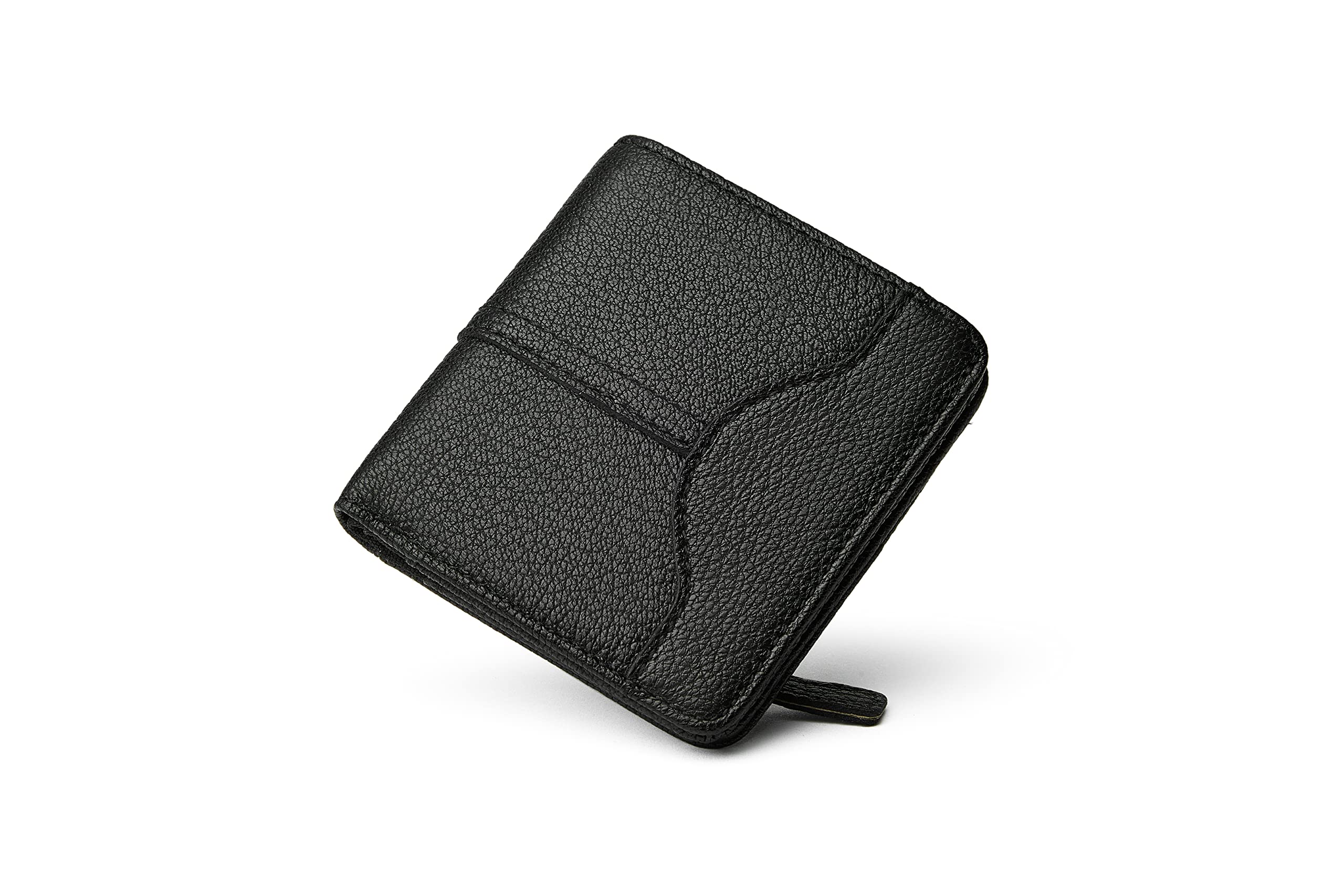 Small Leather Bifold Wallet For Women Black+Large Lightweight Nylon Tote Bag for Women Blue
