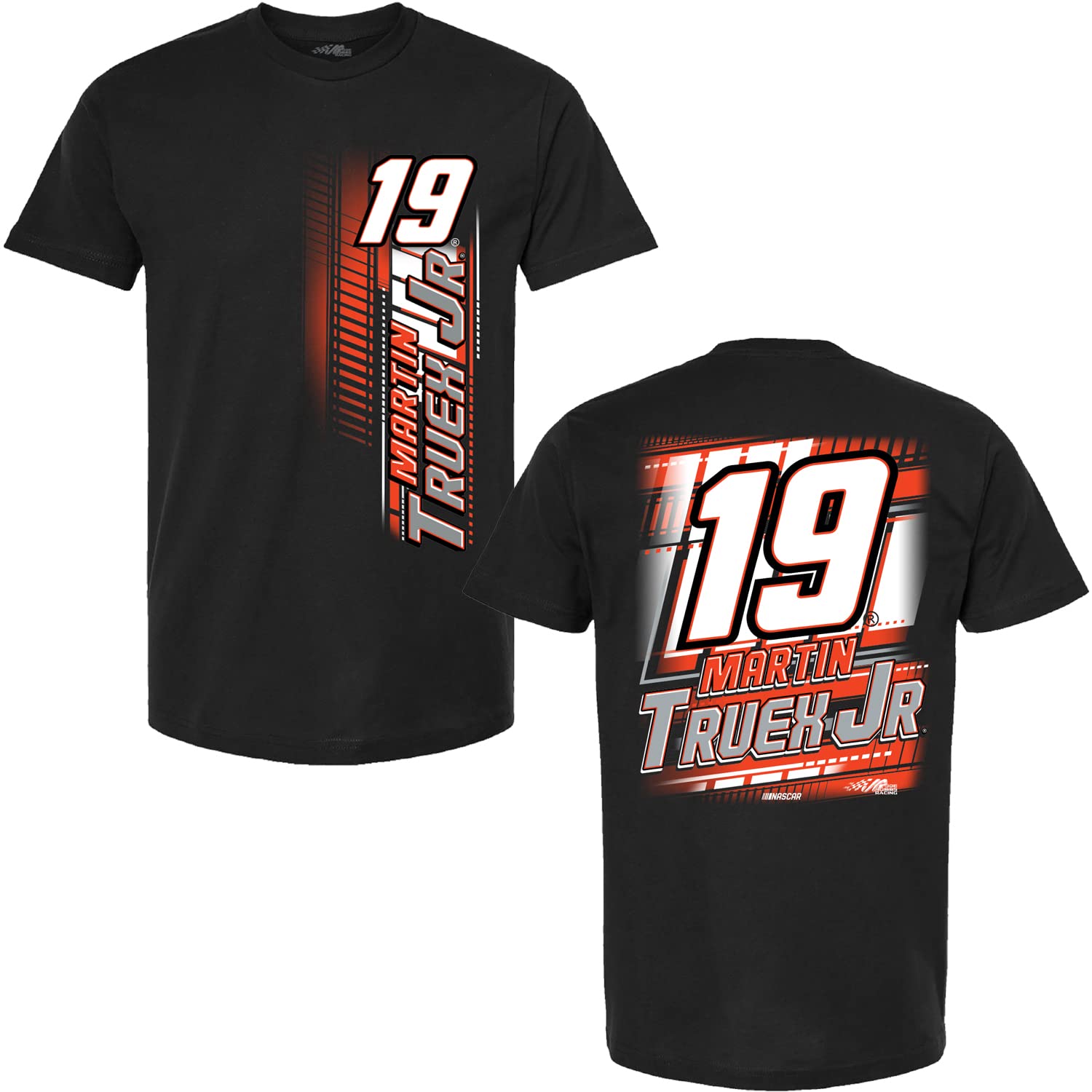 NASCAR Martin Truex Jr. 19 T-Shirt - 2-Spot Name & Number Tee Short Sleeve Official Automotive Racing Apparel XL