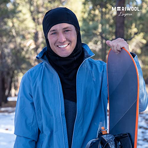 MERIWOOL Ski Mask for Kids 100% Merino Wool Balaclava Winter Face Snow Mask