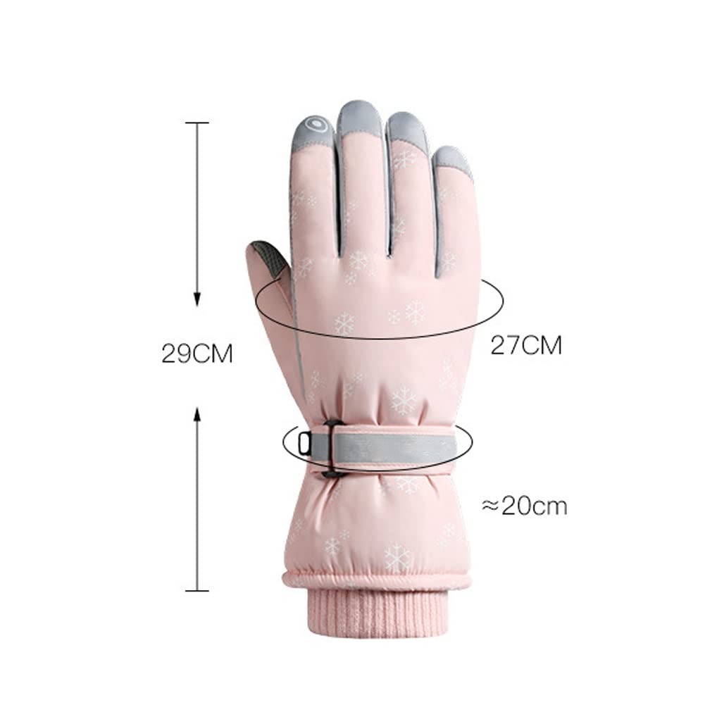 SLNFXC Women Winter Ski Waterproof Gloves Cycling Climbing Windproof Touch Ski Gloves Non-Slip Motorcycle Cycling ( Color : E , Size : 1 )
