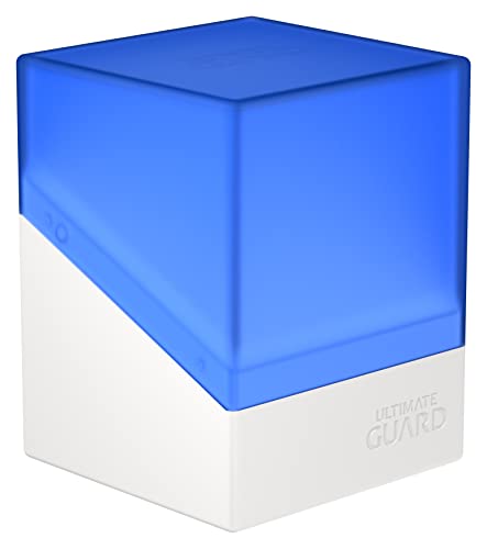 Ultimate Guard Boulder Synergy 100+, Deck Case for 100 Double-Sleeved TCG Cards, White/Blue, Secure & Durable Storage for Trading Card Games