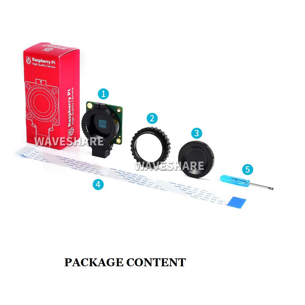 Raspberry Pi HQ Camera Module for Raspberry Pi 4 3 Model B, with 12.3MP IMX477 Sensor Supports C- and CS-Mount Lenses,High Resolution and Sensitivity,Alternative for Camera Module V2