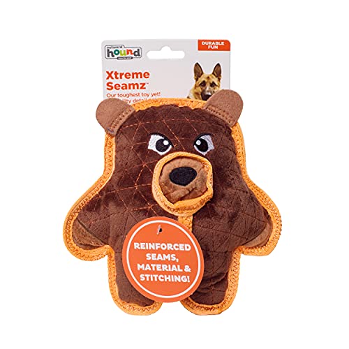 Outward Hound Xtreme Seamz Bear Squeaky Plush Dog Toy - Reinforced Dense Stuffing Plush Toy