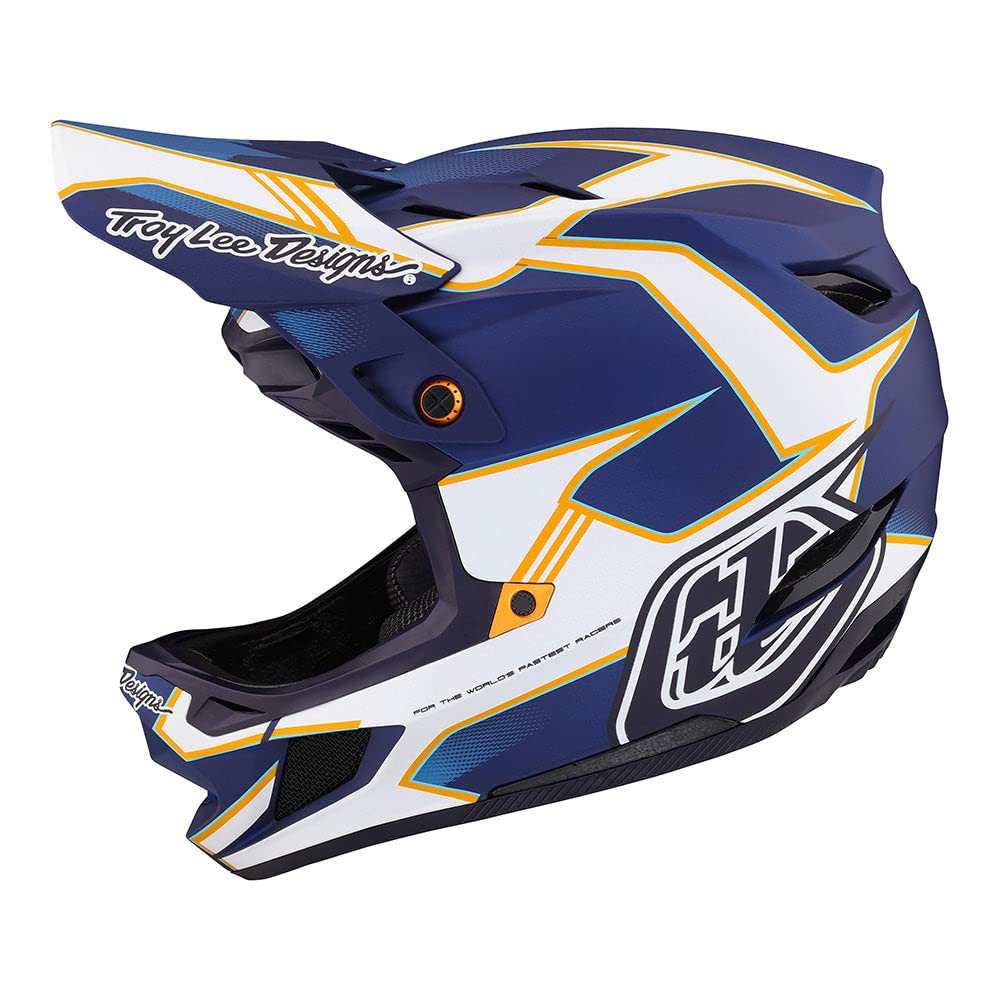 Troy Lee Designs Downhill D4 Composite Matrix Camo Full Face Bicycle Helmet for Max Ventilation Lightweight MIPS EPP EPS Racing Downhill BMX MTB DH - Adult Mens Womens Unisex (Blue, XL)