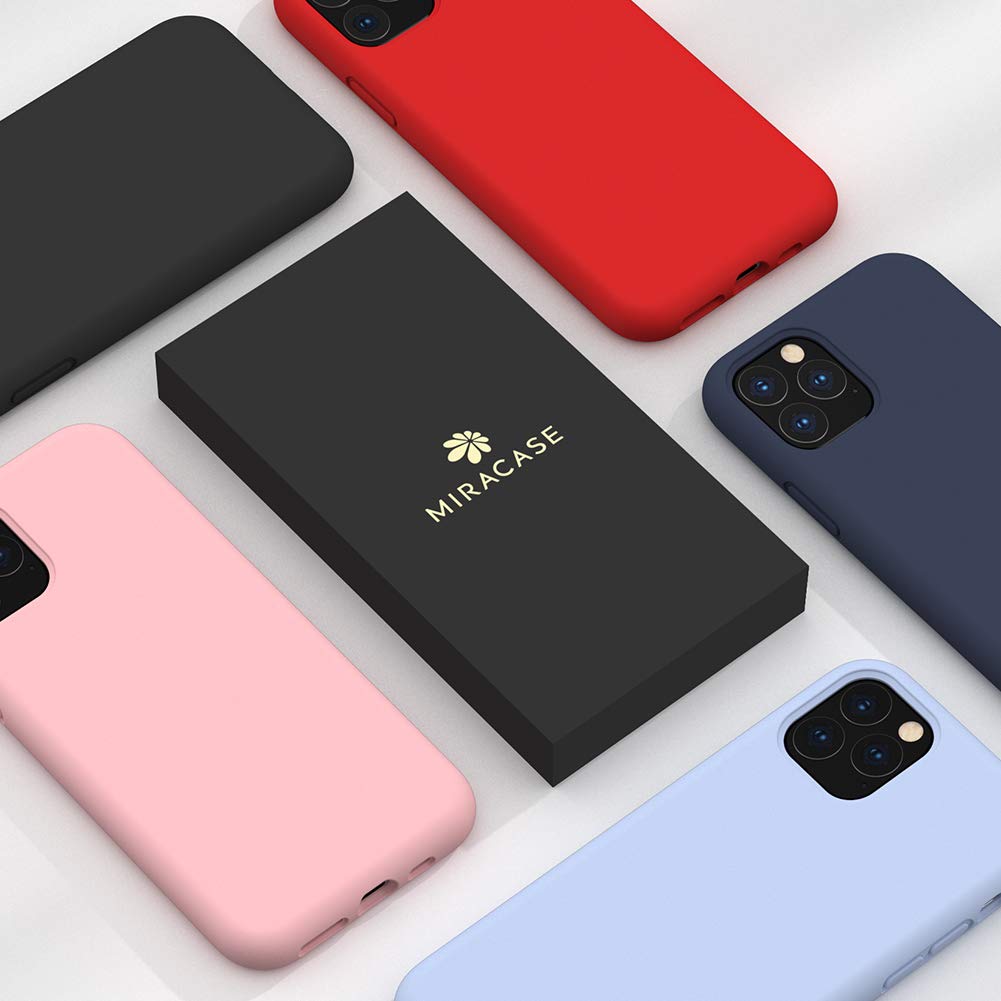 Miracase Liquid Silicone Case Compatible with iPhone 11 Pro Max 6.5 inch(2019), Gel Rubber Full Body Protection Shockproof Cover Case Drop Protection Case (Black)