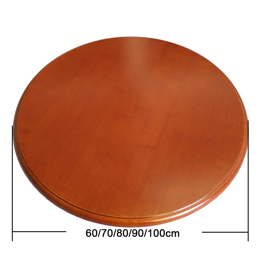 REDEXI Dining Table Wooden Rotating Tray Round Lazy Susan Turntable Heavy Duty Rotating Serving Tray, Silent/Smooth, Solid Wood, 360° Swivel (Color : Walnut, Size : 80cm/30")