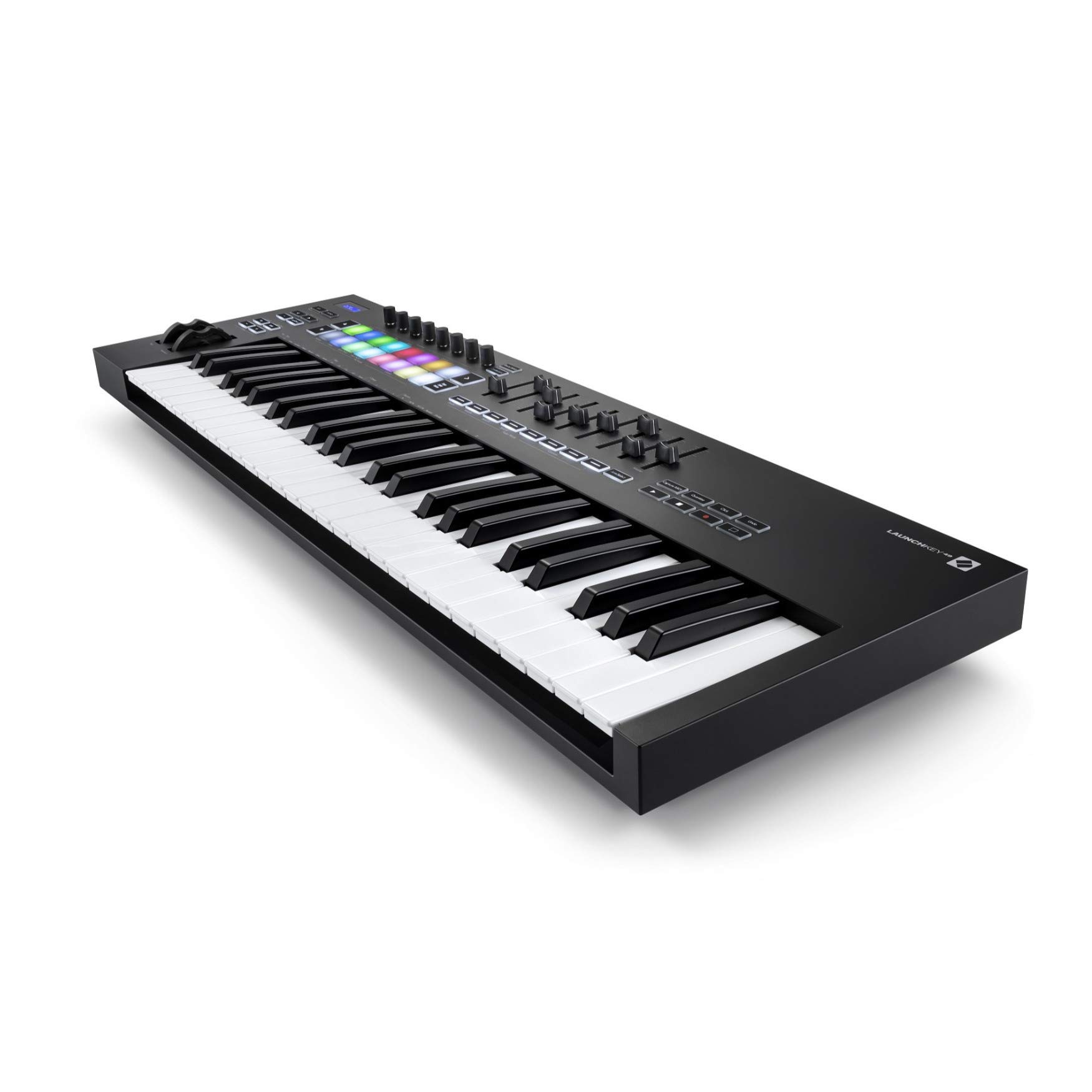 Novation Launchkey 49 MK3 49 Key USB MIDI Keyboard Controller Bundle with Headphones and Keyboard Stand (3 Items)