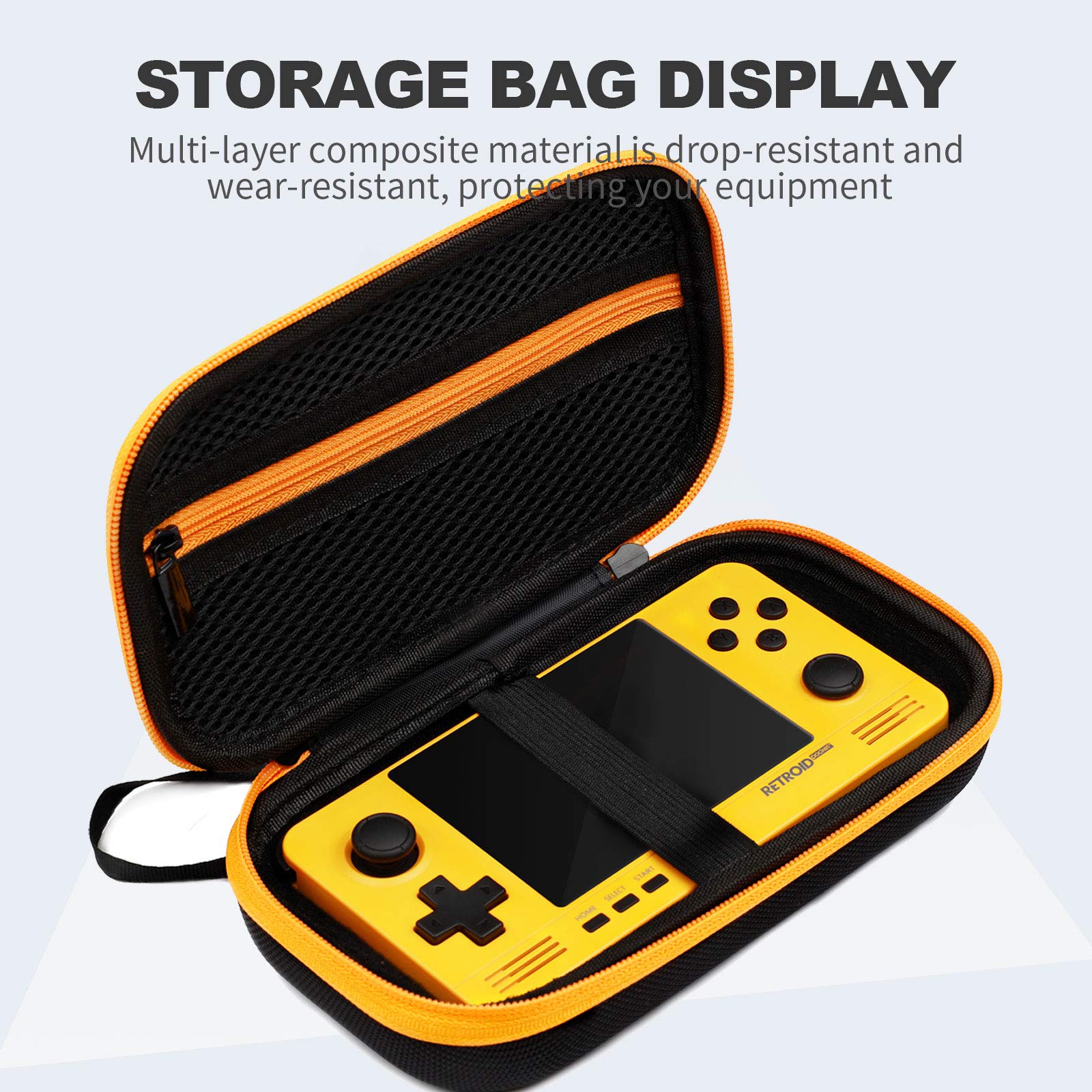 Retroid Pocket 2/2 Plus Carrying Case and Screen Protector, Carrying Case for Handheld Retro Gaming System for Retroid Pocket 2/2 Plus Handheld Game Console. (Come with 2 Screen Protectors)