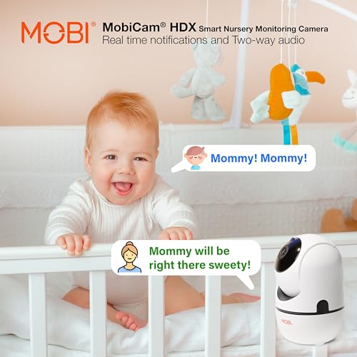 MOBI - MobiCam Indoor Camera - Baby Monitor with Camera and Audio - Smartphone and Wi-Fi Access