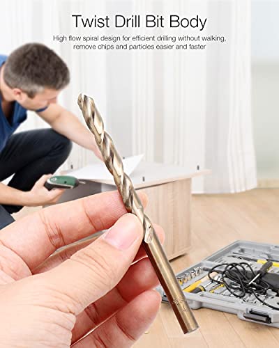 ZCGDP 99Pcs 1.5-10mm Length Cobalt Drill Bit Set Twist Drill Bits for Stainless Steel Wood Metal Drilling