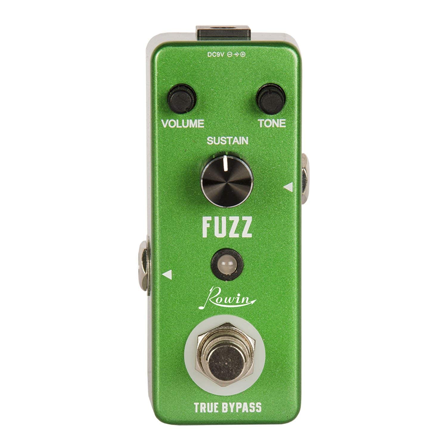 Rowin Analog Fuzz Electronic Guitar Effect Pedal with 9V Power Supply