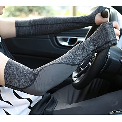 Summer Elastic Sleeves Men and Women Driving and Cycling Long Quick-Drying Arm Sleeve Sleeves (Color : A, Size : 57 * 18cm)