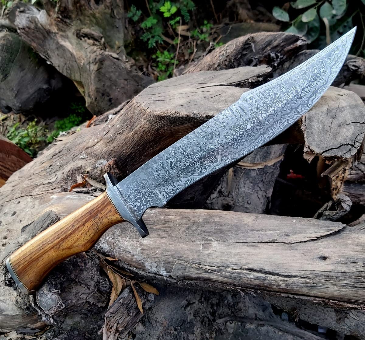 Unique Blades 15' Inches Knife ! Damascus Steel Bowie Knife ! Fix Blade Hunting Knife Survival Camping Knife Unique Pattern Full Tang With Sheath