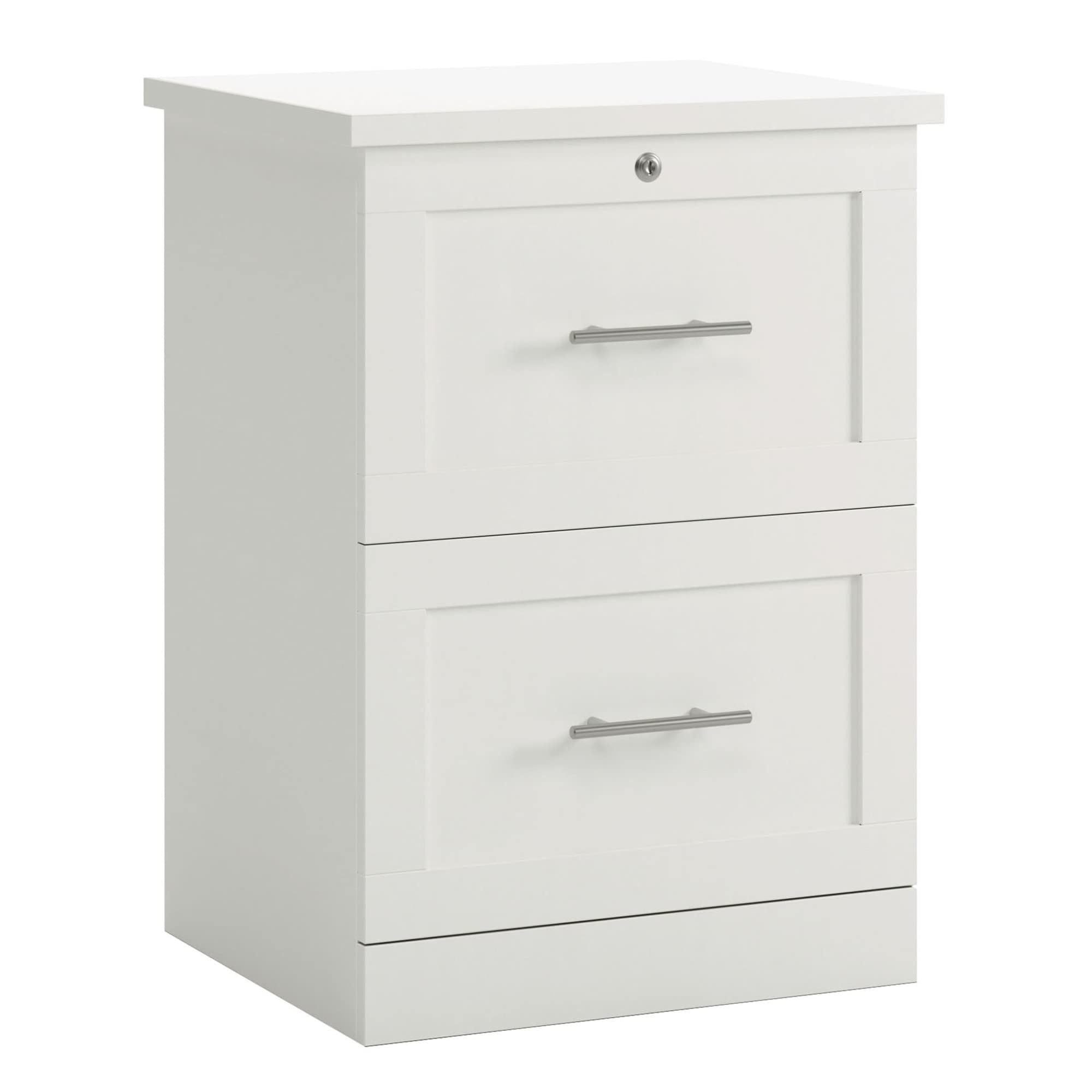 RealspaceĀ® 17" D Vertical 2-Drawer File Cabinet, White