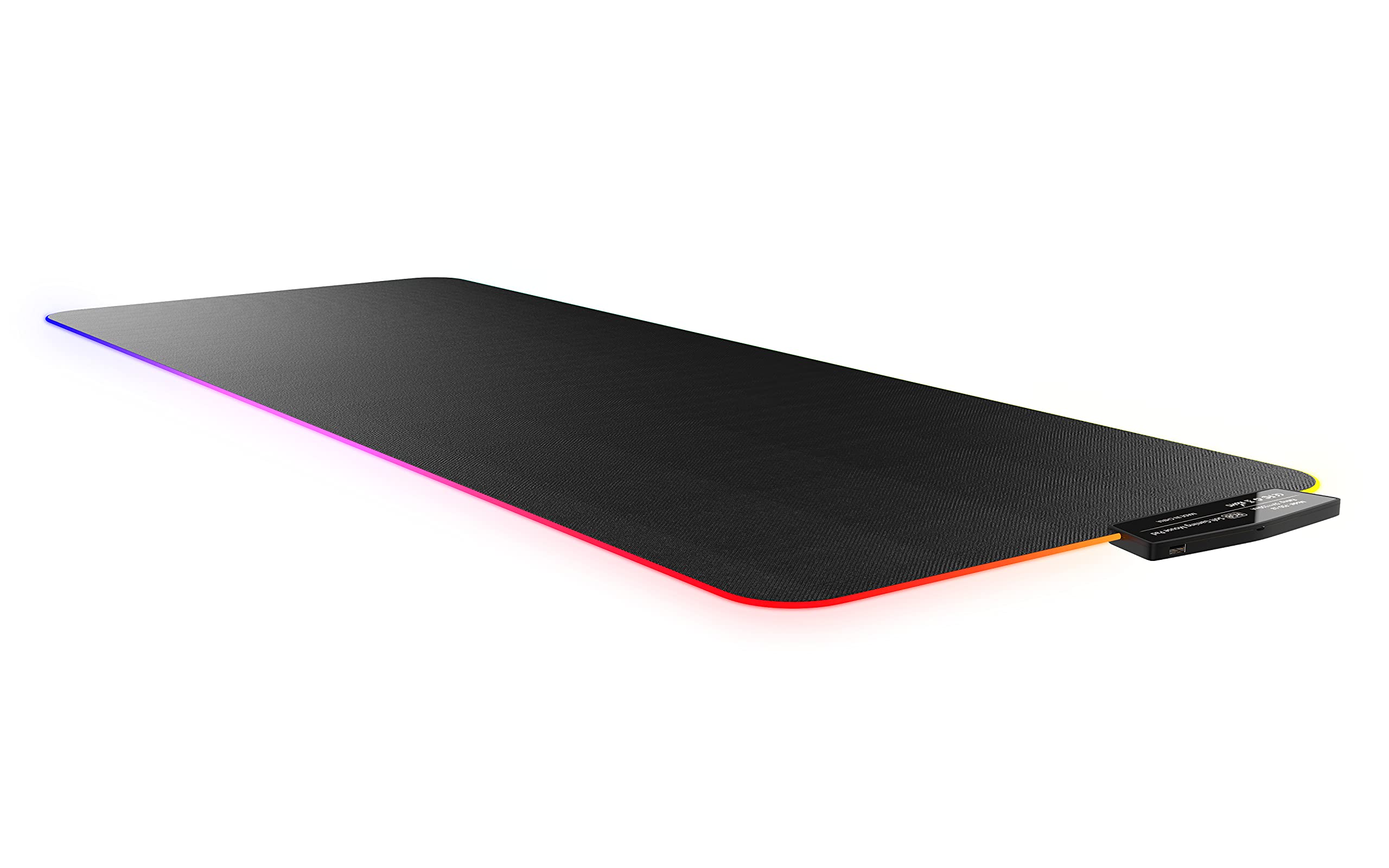 Rukario White RGB Gaming Mouse Pad | 15 Lighting Modes | Soft & Smooth Microfiber | Waterproof | Extra Large Mousepad 31.5 x 11.8 inches | Glowing LED Extended Mousepads | XL XXL Computer Desk Mat