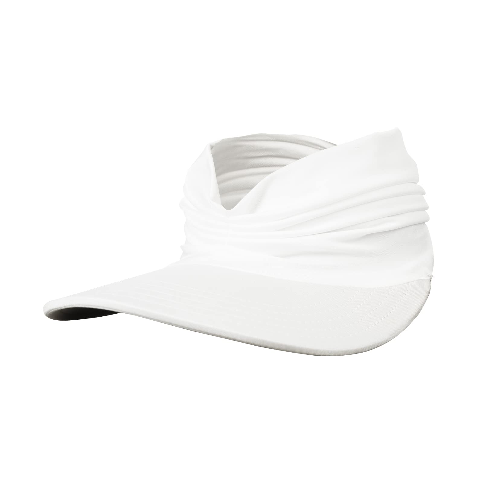 Sun Visor Hat for Women, Sun Beach Hat with Wide Brim, UV Protection Women Visors Cap for Sports Golf Walking Climbing (White #1)