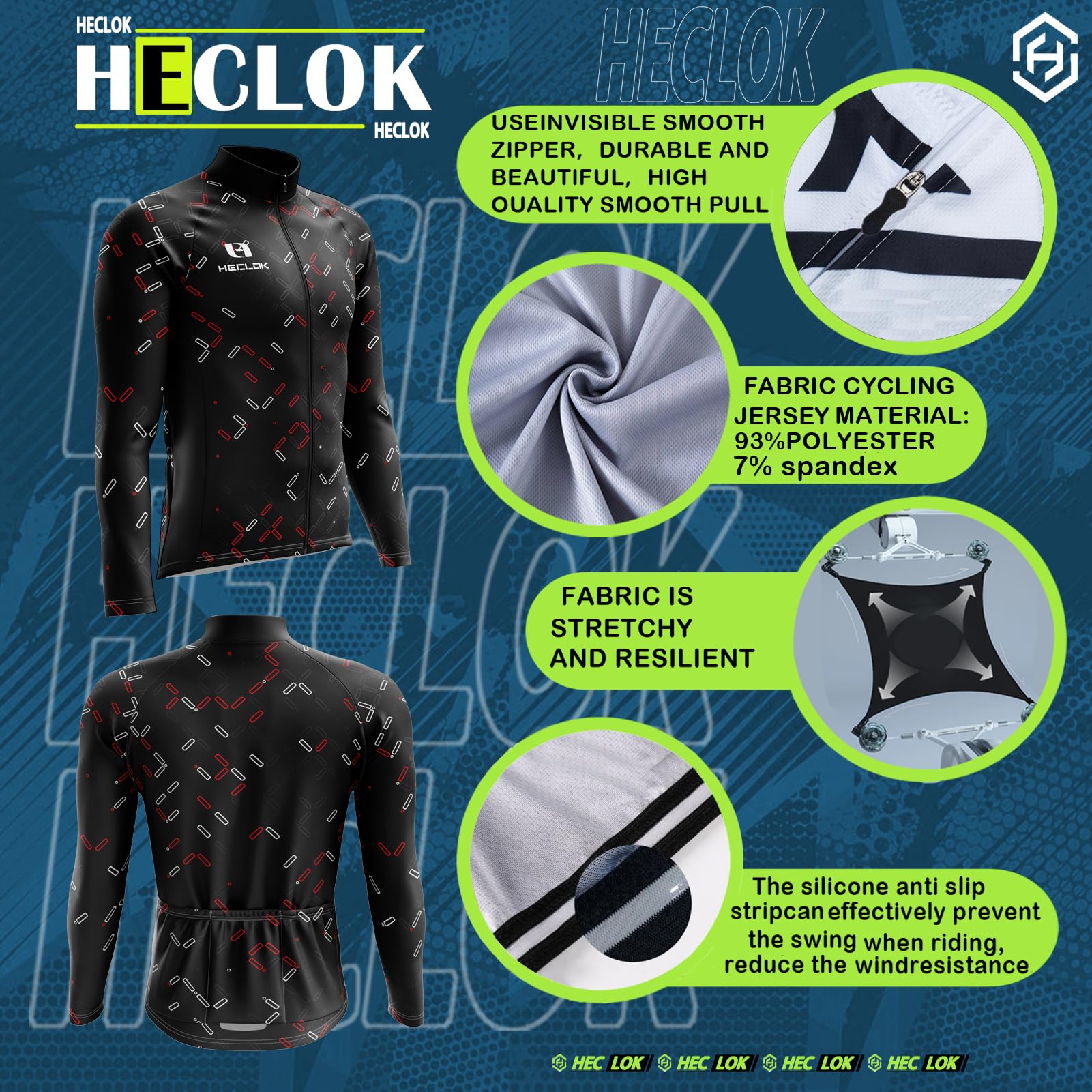 Men Cycling Clothing Set Winter Long Sleeve Jacket+Cycling Pants with 9D Pad+Windproof Cycling Glasses (TYP-5,XS)