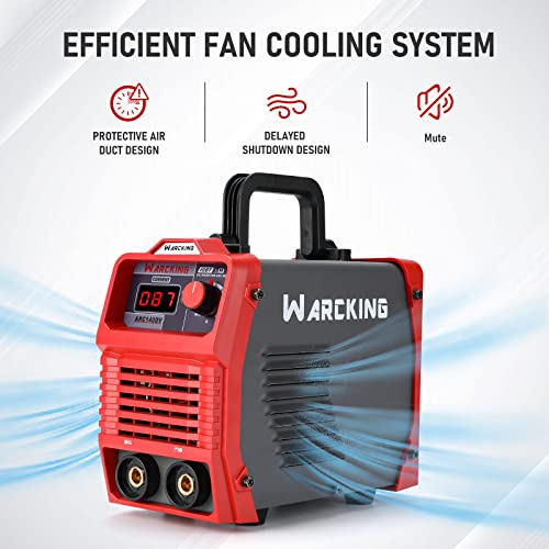 WARCKING 140A Digital Stick Welder, 110/220V Dual Voltage IGBT Inverter ARC Welding Machine, Mini Portable MMA Welder Machine with Hot Start and Anti-Stick