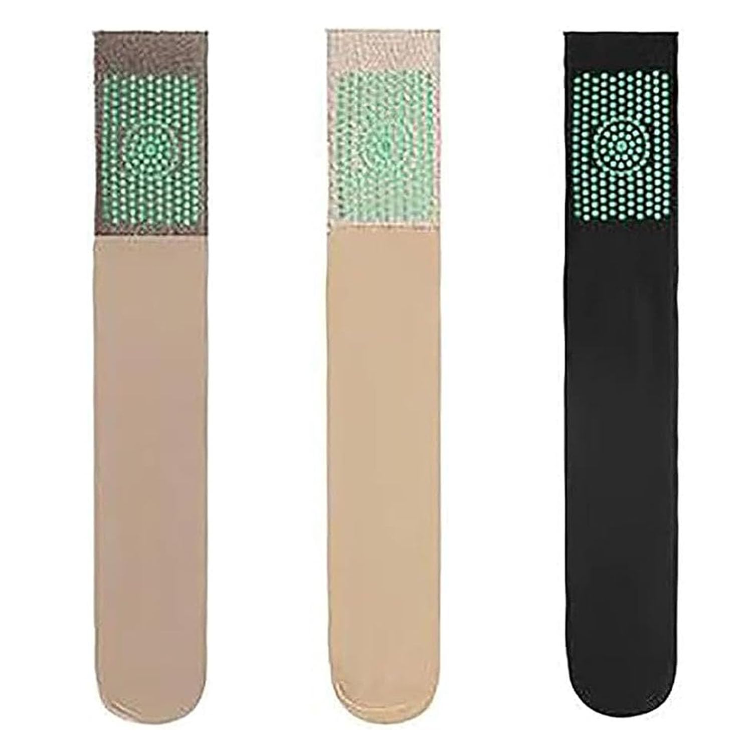 Pearl Moon Ionic Correction Lymphatic Detoxification Long Tube Silk Stockings, Knee Socks (one size,3pairs)