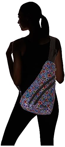 Sakroots Women's Go Sling Backpack in Nylon Eco Twill, Pink Mojave Canyon, One Size