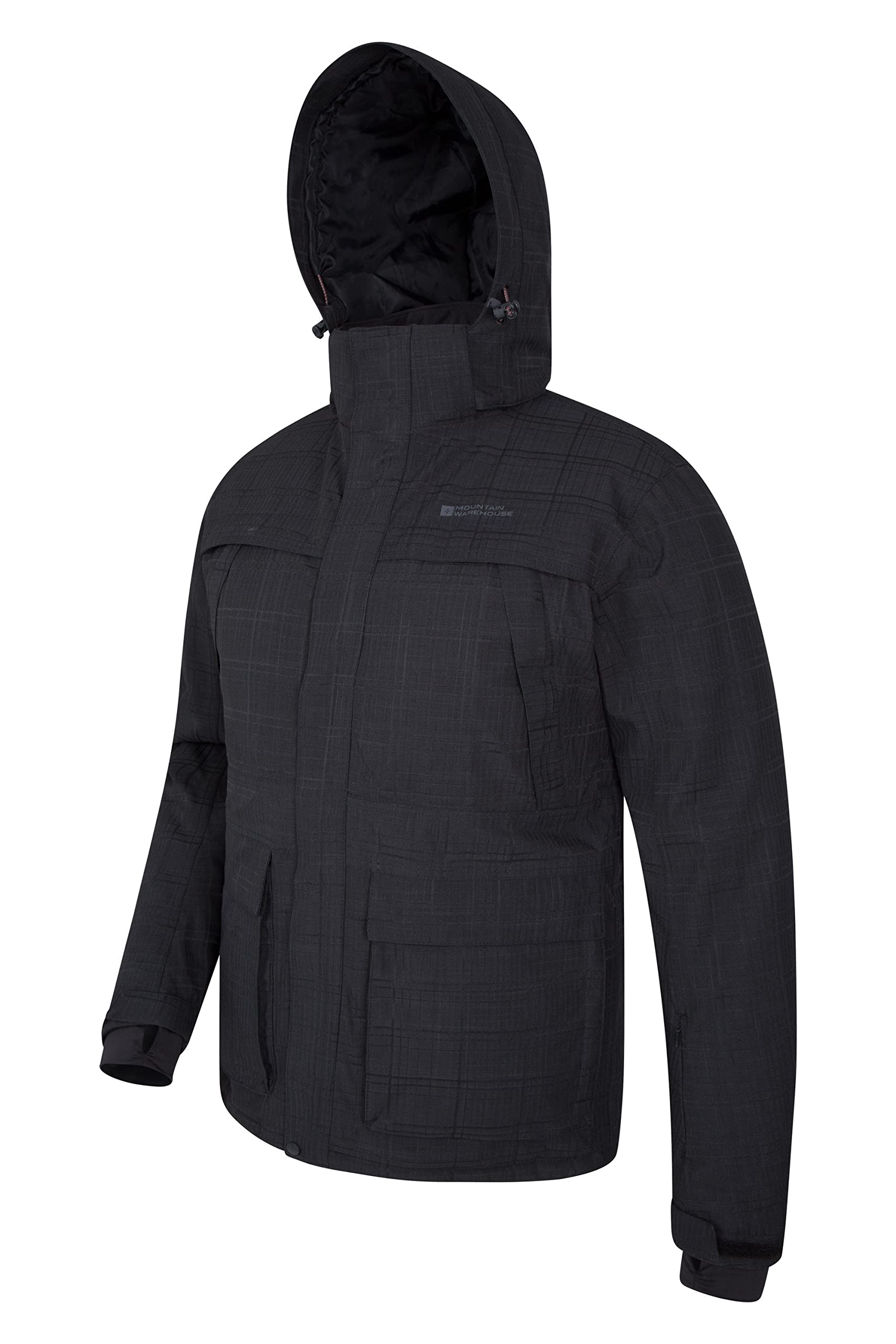 Mountain Warehouse Apollo Mens Ski Jacket - Winter Snow Jacket Black Large