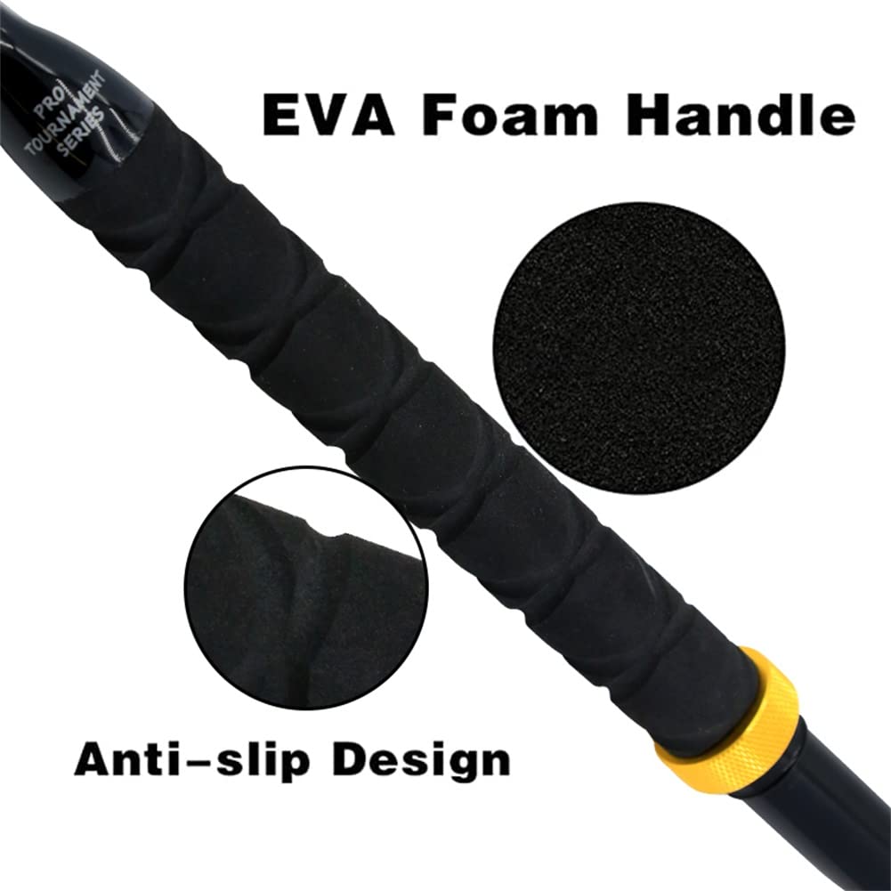 Topline Tackle Deep Sea Fishing Rod, Heavy Duty Bent Butt Trolling Rod with Roller Guides,Conventional Fishing Rod